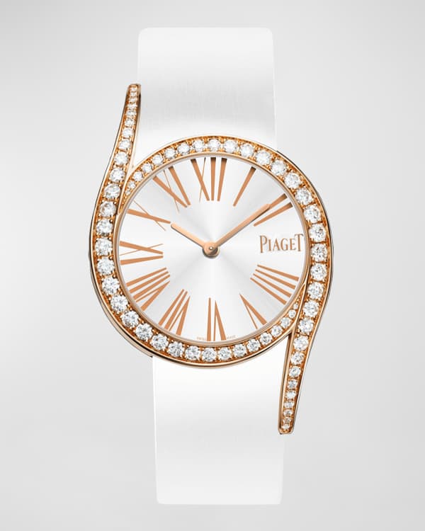 PIAGET Possession 18k Rose Gold & Diamond Alligator Watch | Neiman Marcus