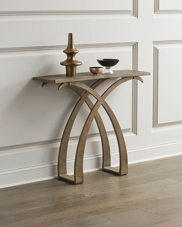 Global Views Bronze Statuesque Console Table | Neiman Marcus