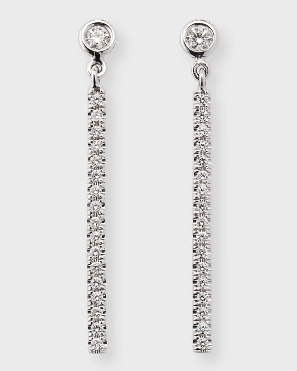 Etho Maria 18k White Gold Sapphire Pear & Diamond Drop Earrings ...