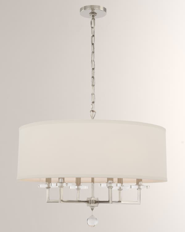 Crystorama Coco 6-Light Antiqued Silver Chandelier | Neiman Marcus