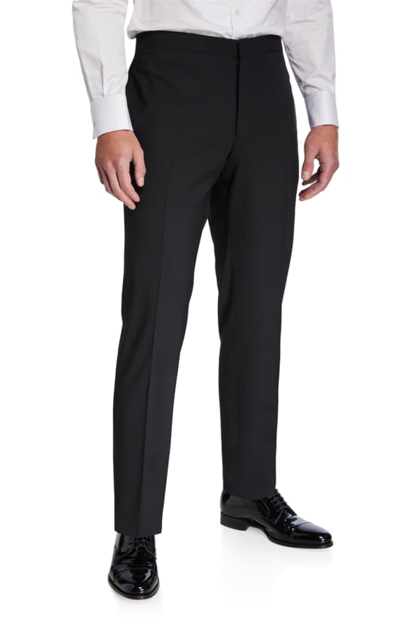 ZEGNA Men's Wool Twill FF Pants | Neiman Marcus