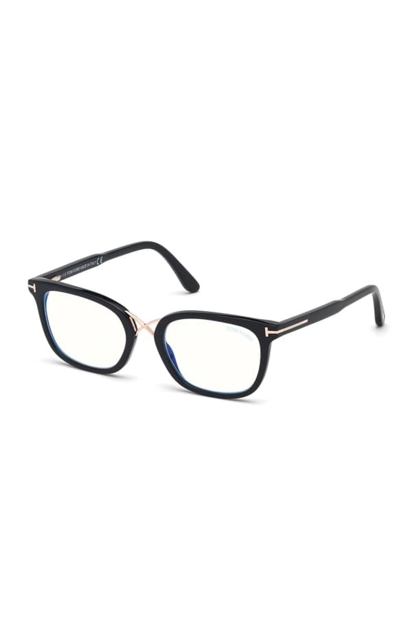 TOM FORD Blue Block Metal Cat-Eye Optical Frames | Neiman Marcus