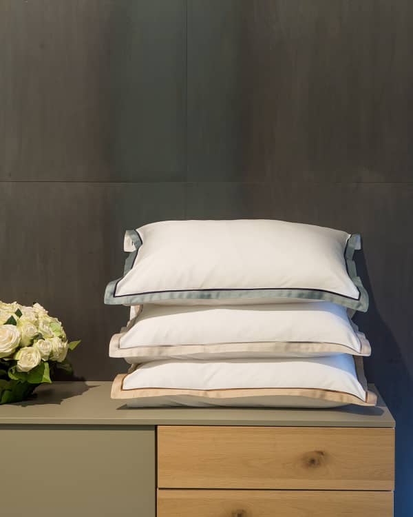 Fino Lino Linen & Lace Twilight Gold King Sham | Neiman Marcus