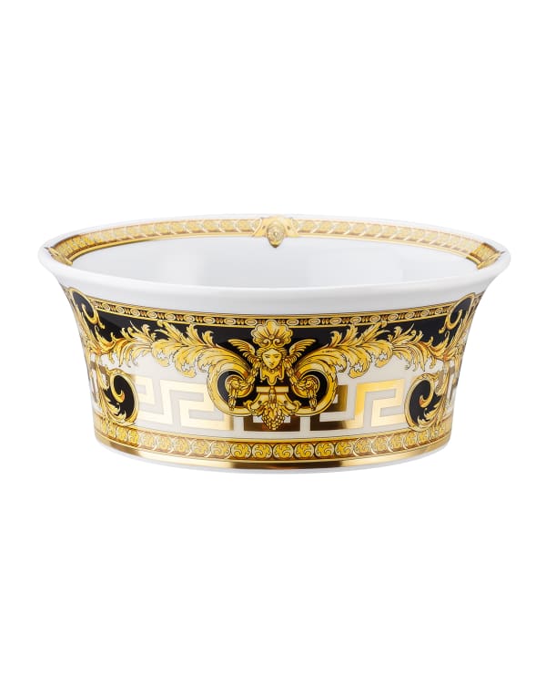 Versace Virtus Gala Black Cereal Bowl | Neiman Marcus