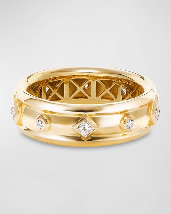 Ippolita 18K Gold Drizzle Irregular Shape Ring with Diamonds, Size 7 ...