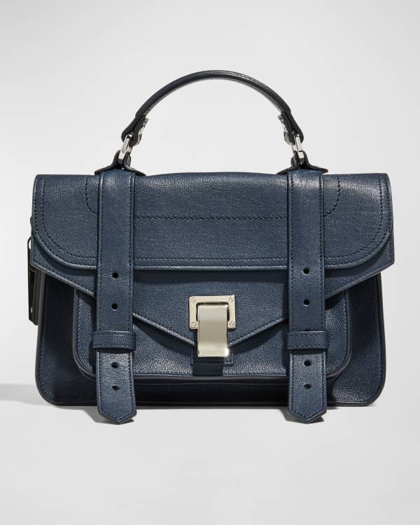 Proenza Schouler PS1 Tiny Luxe Leather & Suede Satchel Bag | Neiman Marcus