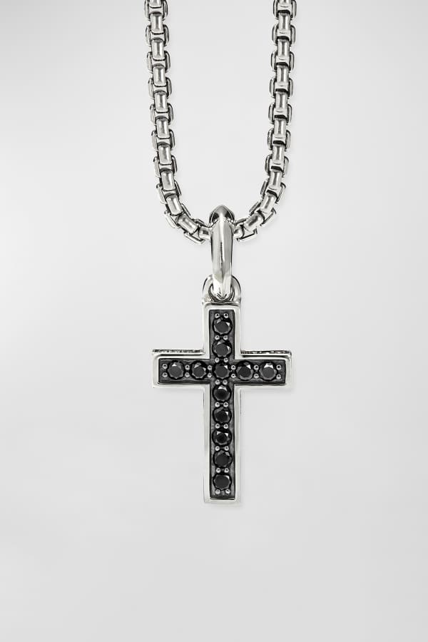 David Yurman Men's 18K Yellow Gold Deco Cross Enhancer | Neiman Marcus