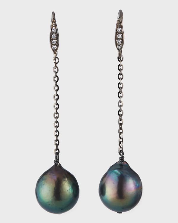 Pamela Love Palma Pearl Multi-Drop Earrings, Blue | Neiman Marcus