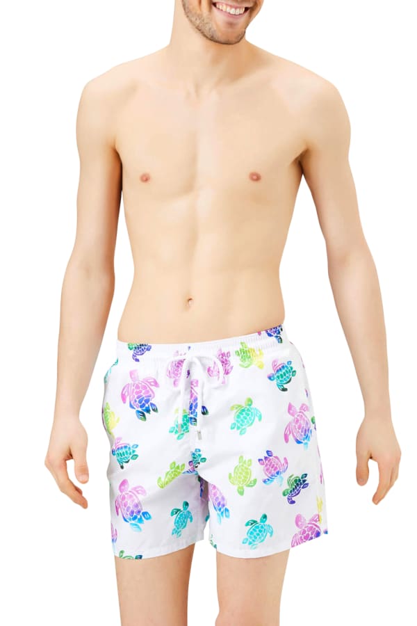 Vilebrequin Mens Moorea Coral 26 Turtle Swim Trunks Neiman Marcus