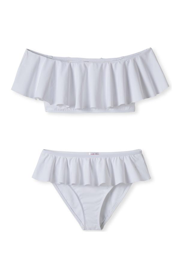Stella Cove Girl's Rainbow Pastel Ruffle Two-Piece Bikini Set, Size 4 ...