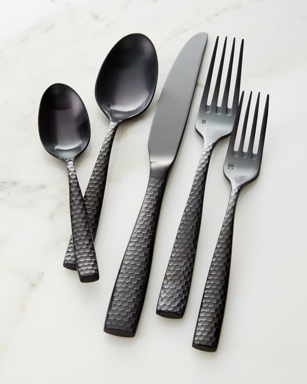 Fortessa 20-Piece Lucca Faceted Flatware Service | Neiman Marcus