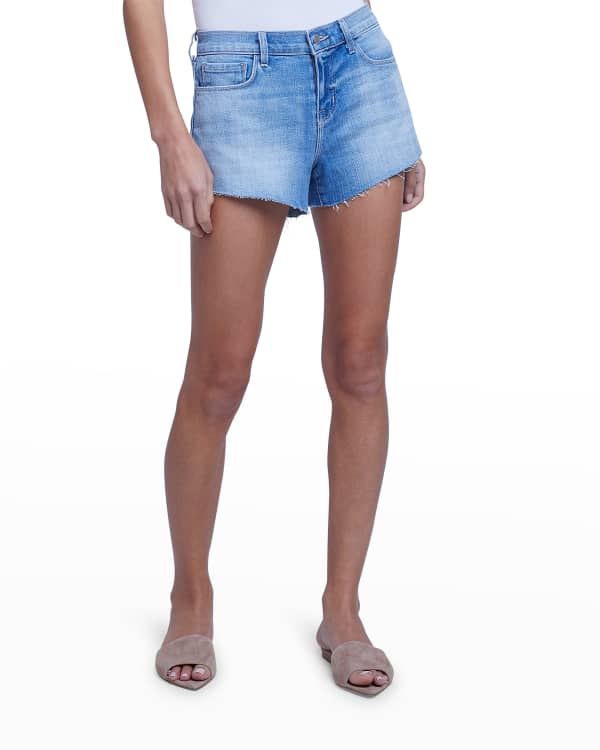 FRAME High-Rise Denim Cutoff Shorts | Neiman Marcus