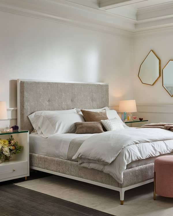 Longfellow Queen Leather Bed | Neiman Marcus