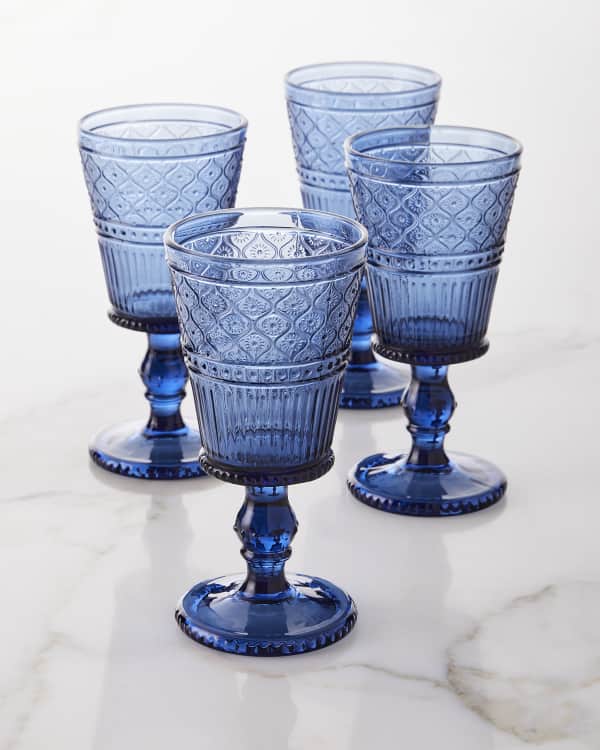 Godinger Meridian Stemless Wine Glasses, Blue - Set of 4 | Neiman Marcus