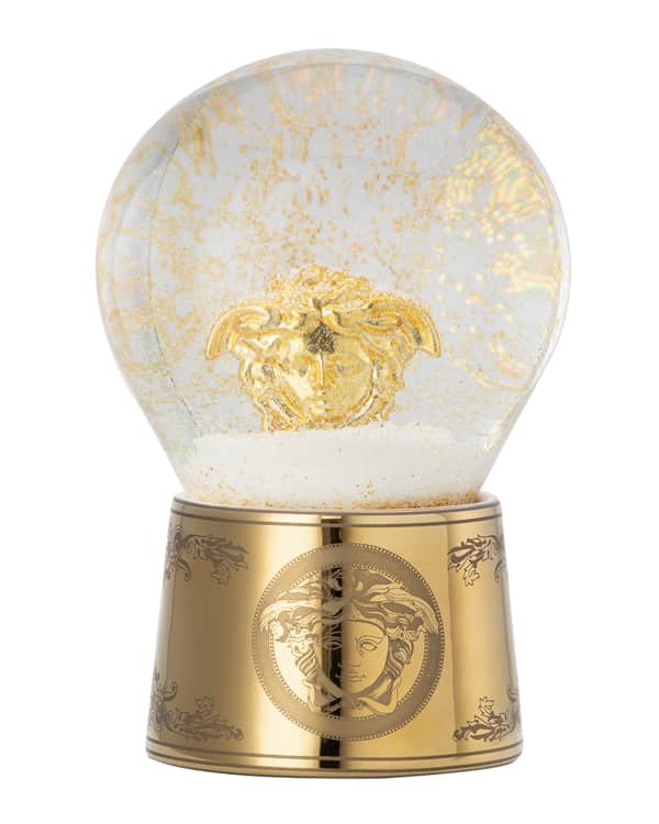Versace Gold Medusa Snow Globe - Large | Neiman Marcus