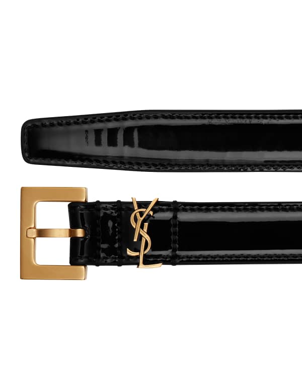 Burberry TB Monogram Leather Belt | Neiman Marcus