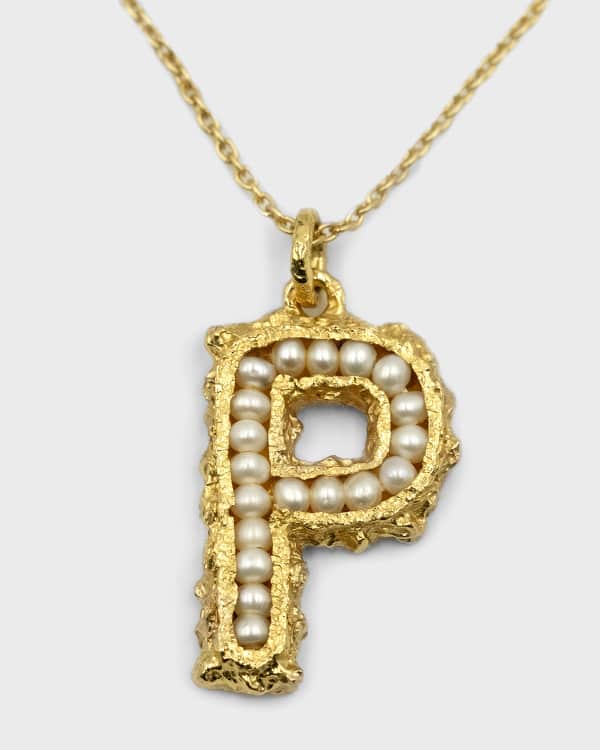 PACHAREE Birch Pearl Alphabet Necklace | Neiman Marcus