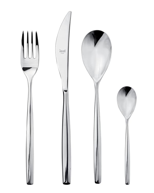 Cambridge Silversmiths 20-Piece Meridian Black Satin Hammered Flatware ...
