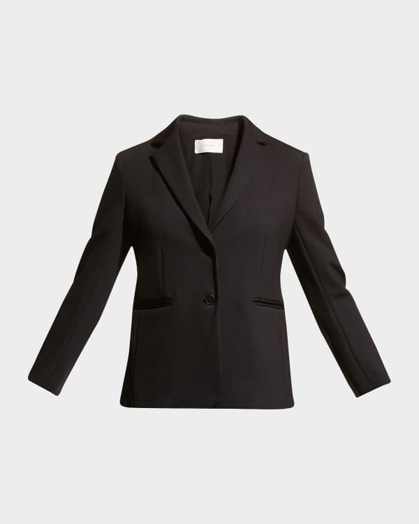 THE ROW Roleen One-Button Tailored Wool Jacket | Neiman Marcus