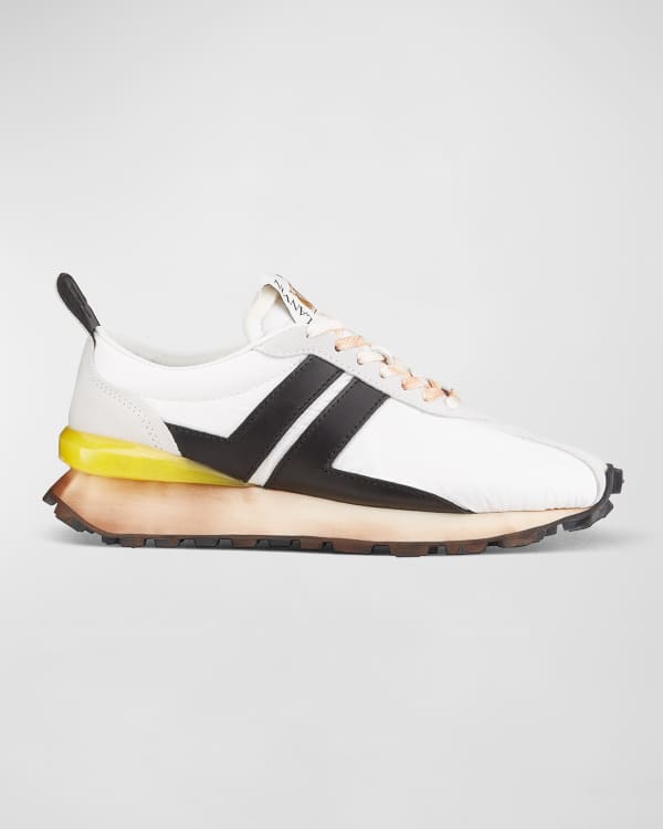 Lanvin Men's Bumper Two-Tone Trainer Sneakers | Neiman Marcus
