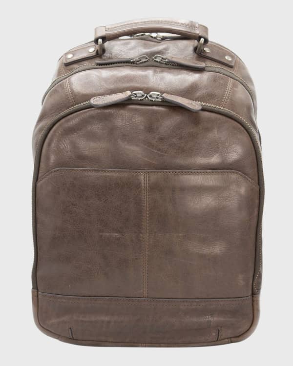 Shinola Men's Fulton Navigator Leather Backpack | Neiman Marcus
