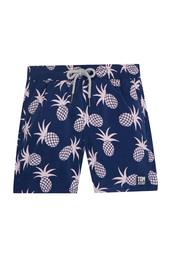 Florence Eiseman Boy's Dino-Print Swim Trunks, Size 12-24M | Neiman Marcus