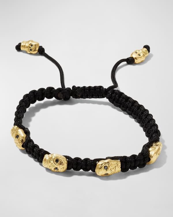 David Yurman Men's Fortune Woven Bracelet with 18K Gold, 5.5mm | Neiman ...