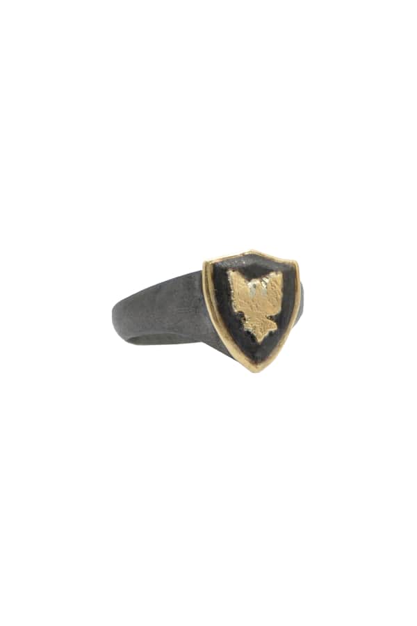 Tateossian Men's Rose-Inlay Signet Ring | Neiman Marcus