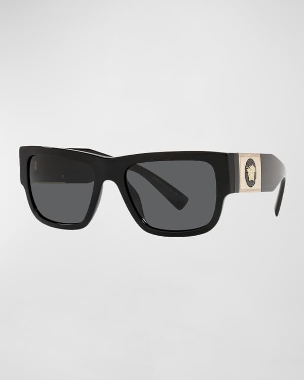 Versace Men's Medusa Head Metal Rectangle Sunglasses | Neiman Marcus