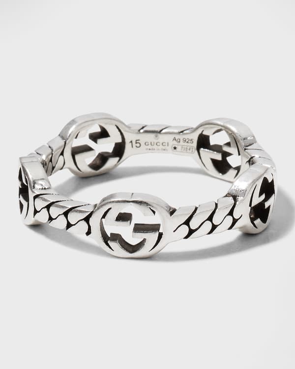 Gucci Interlocking G Sterling Silver Ring | Neiman Marcus