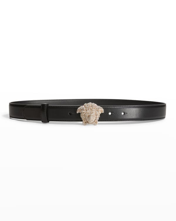 Versace La Medusa Buckle Leather Belt | Neiman Marcus