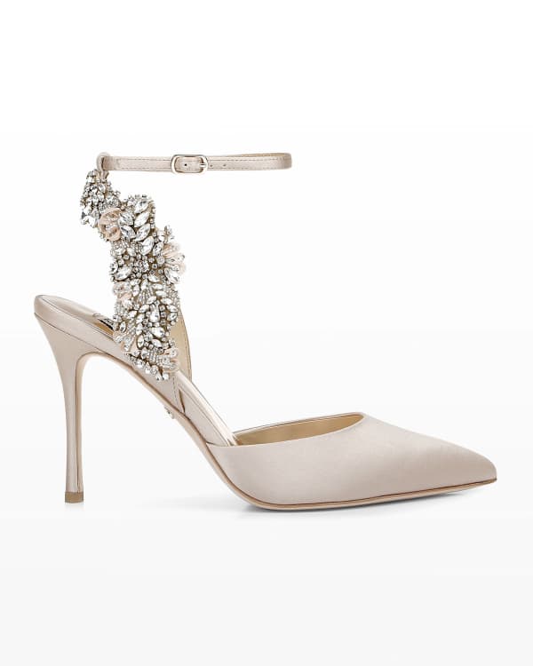 Badgley Mischka Marsha Block-Heel Sandals | Neiman Marcus