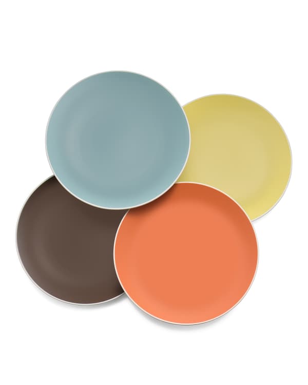 Caskata Blue Lucy Canapes Plates, Set of 4 | Neiman Marcus