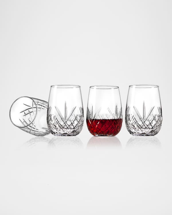 Godinger Column 20 oz. Red Wine Glasses, Set of 4 | Neiman Marcus