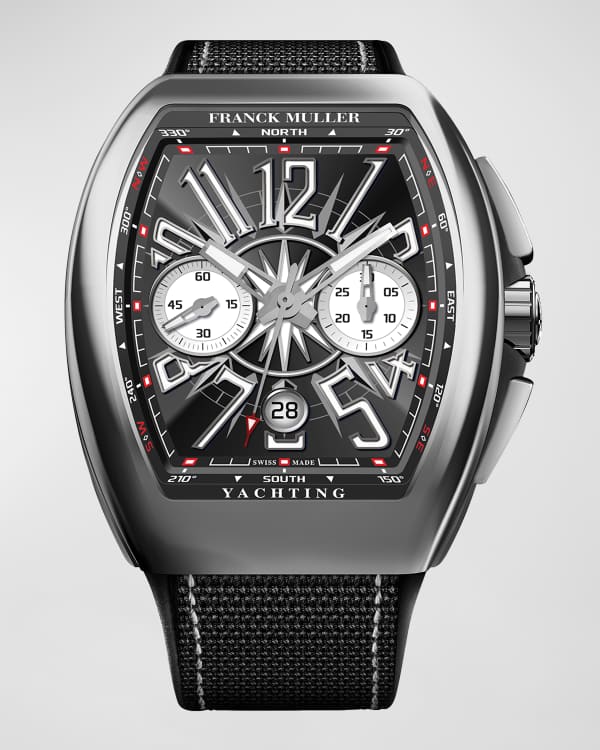 Franck Muller Men's 45mm Titanium Vanguard Chronograph Watch with ...