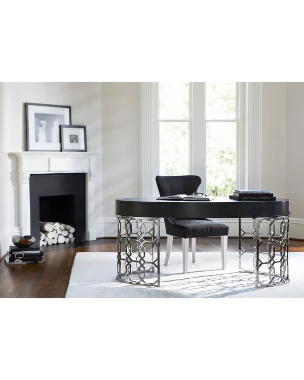 Bernhardt Linea Pedestal Writing Desk | Neiman Marcus