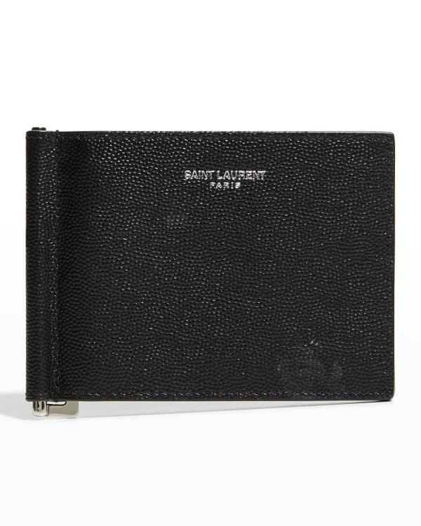 Saint Laurent Men's YSL Leather Wallet | Neiman Marcus