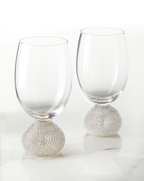 Neiman Marcus Hand-Painted Reindeer Wine Glasses, Set of 4 | Neiman Marcus