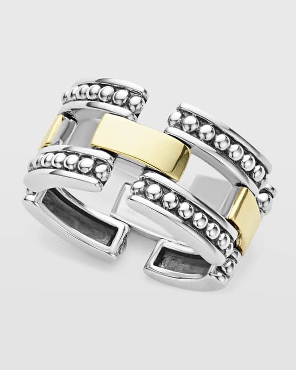 LAGOS Two Tone Caviar Diamond Eternity Band Ring | Neiman Marcus