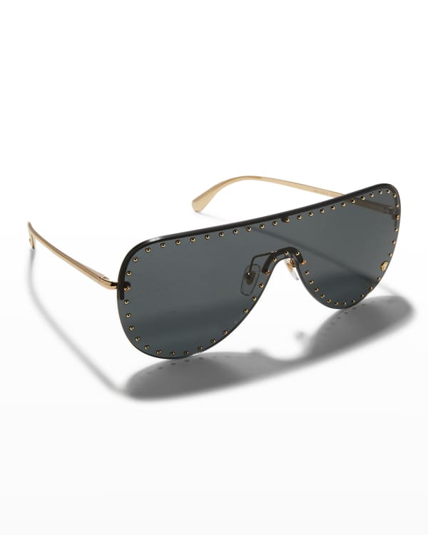 Versace Men's Rimless Metal Aviator Sunglasses | Neiman Marcus