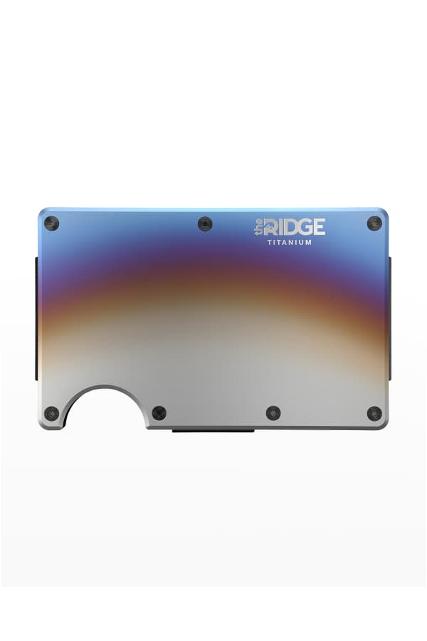 The Ridge Men's RFID Money Clip Metal Wallet, Gray | Neiman Marcus
