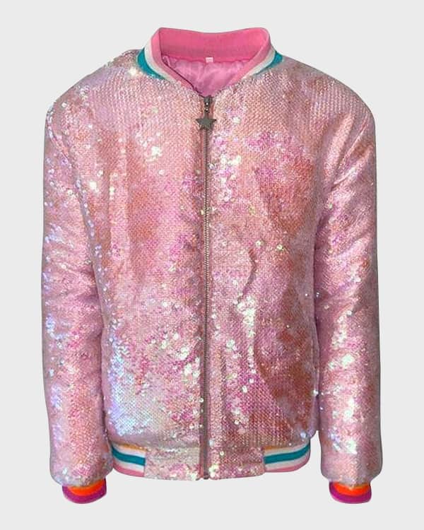 Lola + The Boys Girl's Sequin Embellished Rain Jacket, Size 2-14 | Neiman Marcus