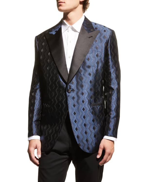 Brioni Men's Embroidered Floral Dinner Jacket | Neiman Marcus
