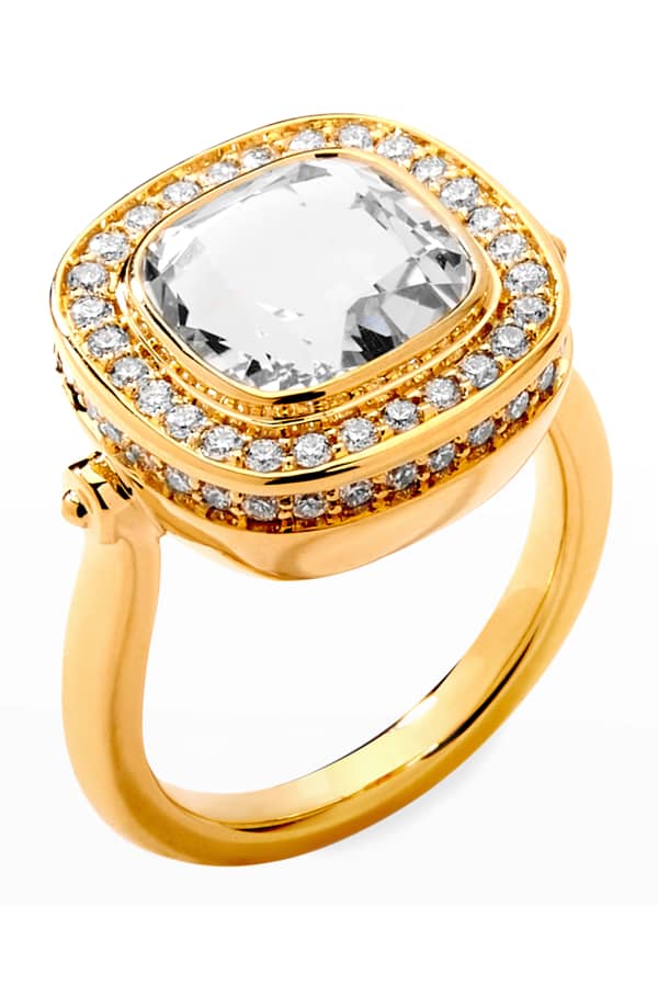 ZYDO 18k Mosaic Flower Diamond Engagement Ring, Size 7 | Neiman Marcus