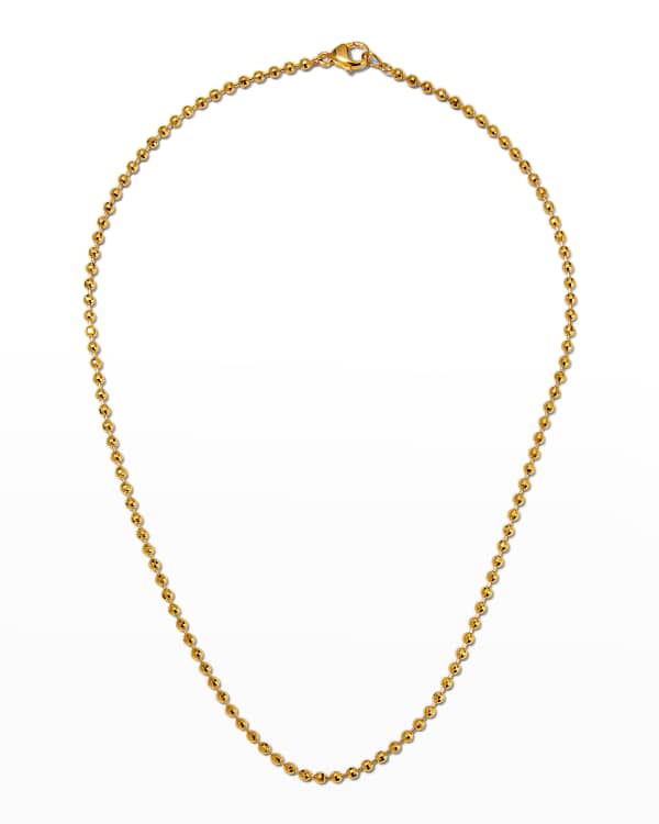 Buddha Mama 20K Yellow Gold Hammered Disco Ball Chain Necklace | Neiman ...