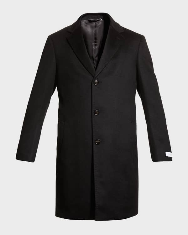 Norwegian Wool Men's Cashmere Down Topcoat | Neiman Marcus