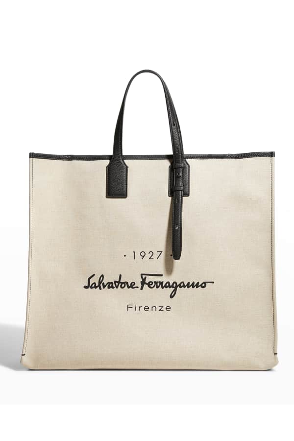 Fendi Men's Roma Raffia Tote Bag | Neiman Marcus