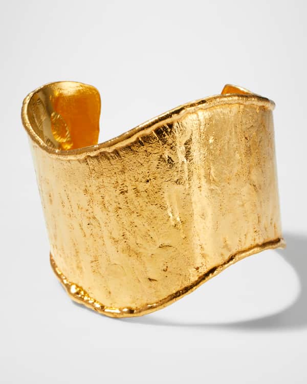Alexis Bittar Solanales Crystal Folded Cuff Bracelet | Neiman Marcus