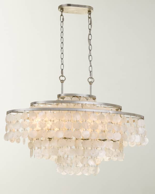 Crystorama Coco 6-Light Antiqued Silver Chandelier | Neiman Marcus