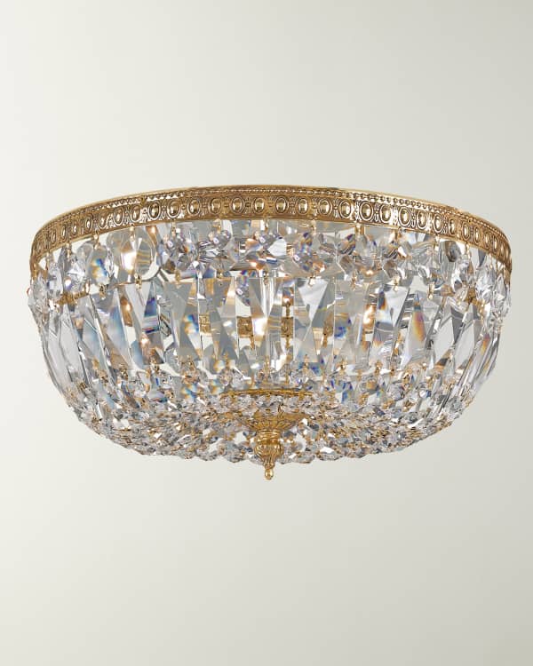 Crystorama Crystal Flower Flush-Mount Light Fixture | Neiman Marcus
